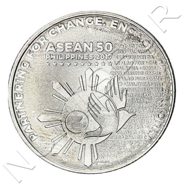 1 piso FILIPINAS 2017 - Asean 50 – NUMISBUR