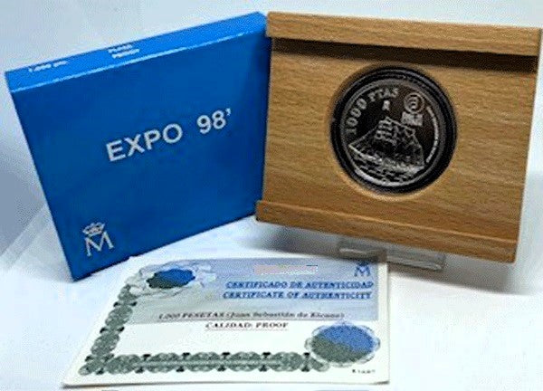 1000 pesetas SPAIN 1998 - World Cup '98 – NUMISBUR