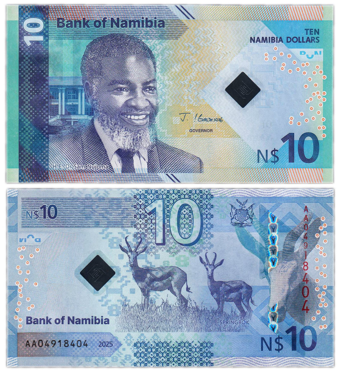 10 NAMIBIA dollars 2021 - Pick 16B – NUMISBUR