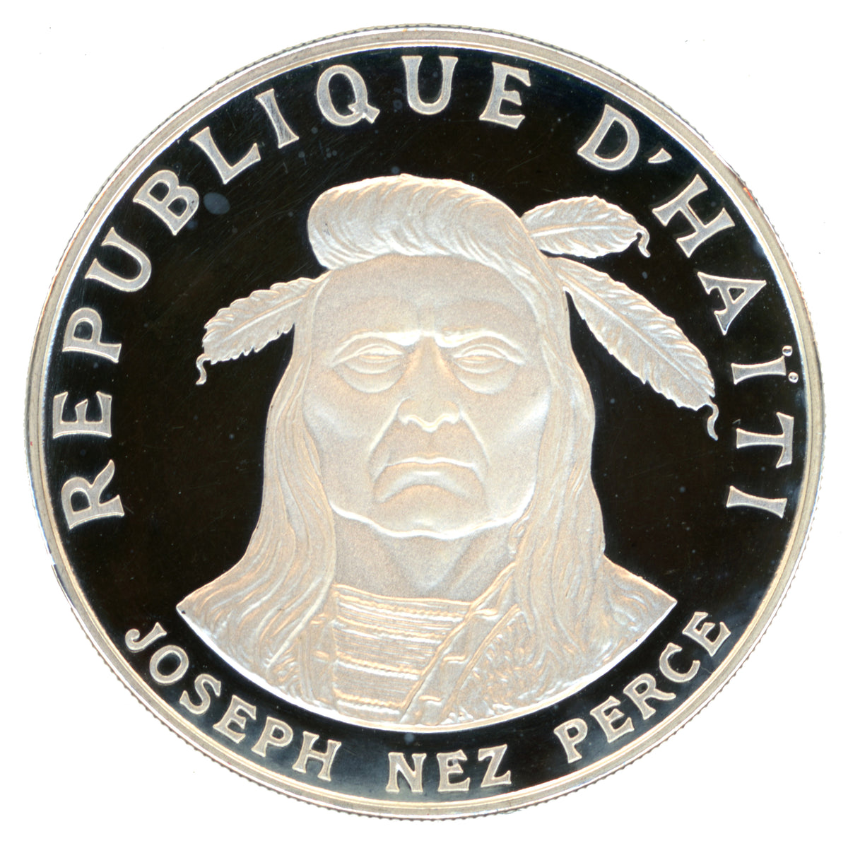 10 gourdes plata 1971 HAITI - JOSEPH NEZ PERCE (Copia) – NUMISBUR