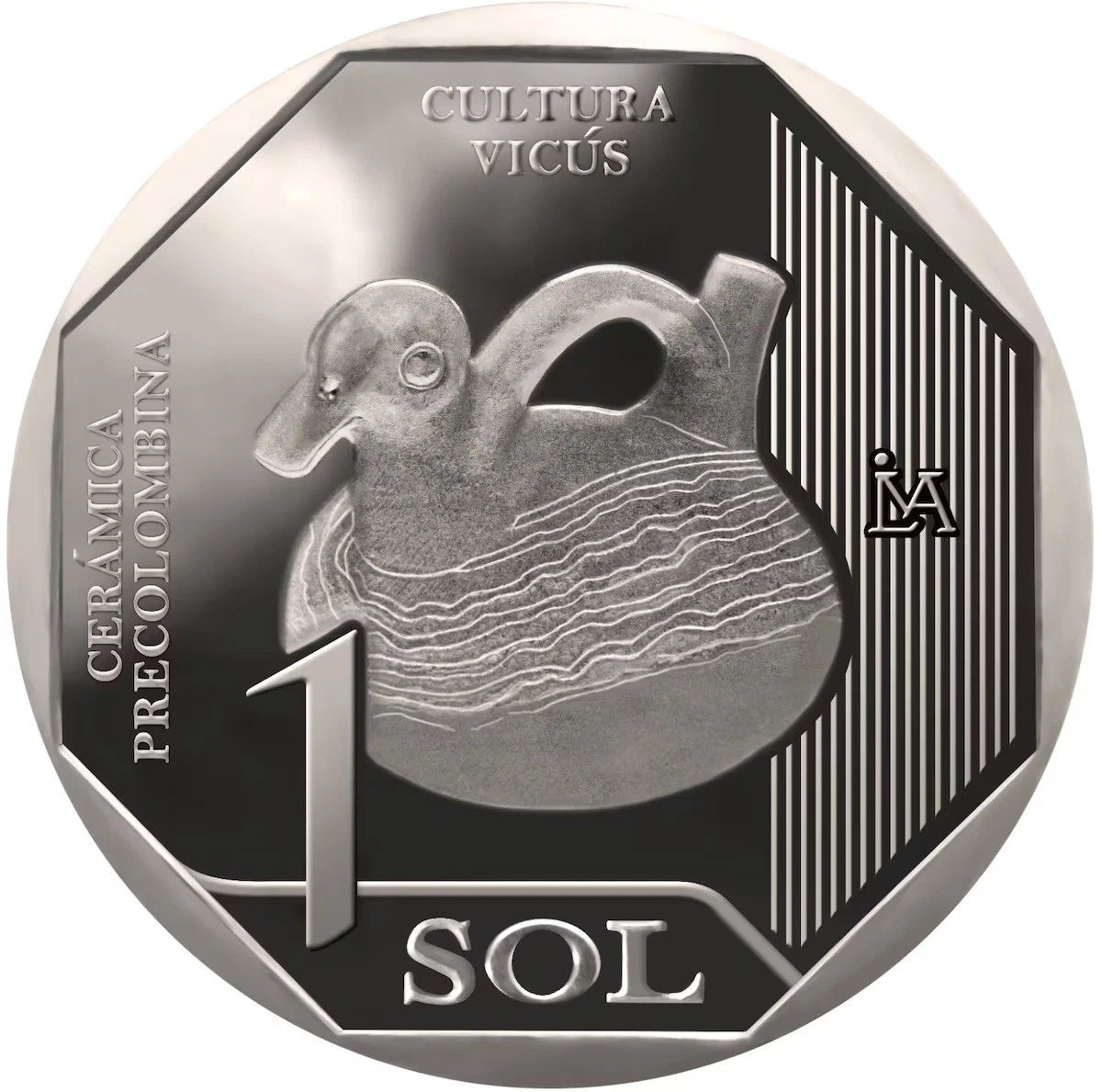 1 sol PERU 2025 - Cerámica precolombina - Cultura Vicus – NUMISBUR
