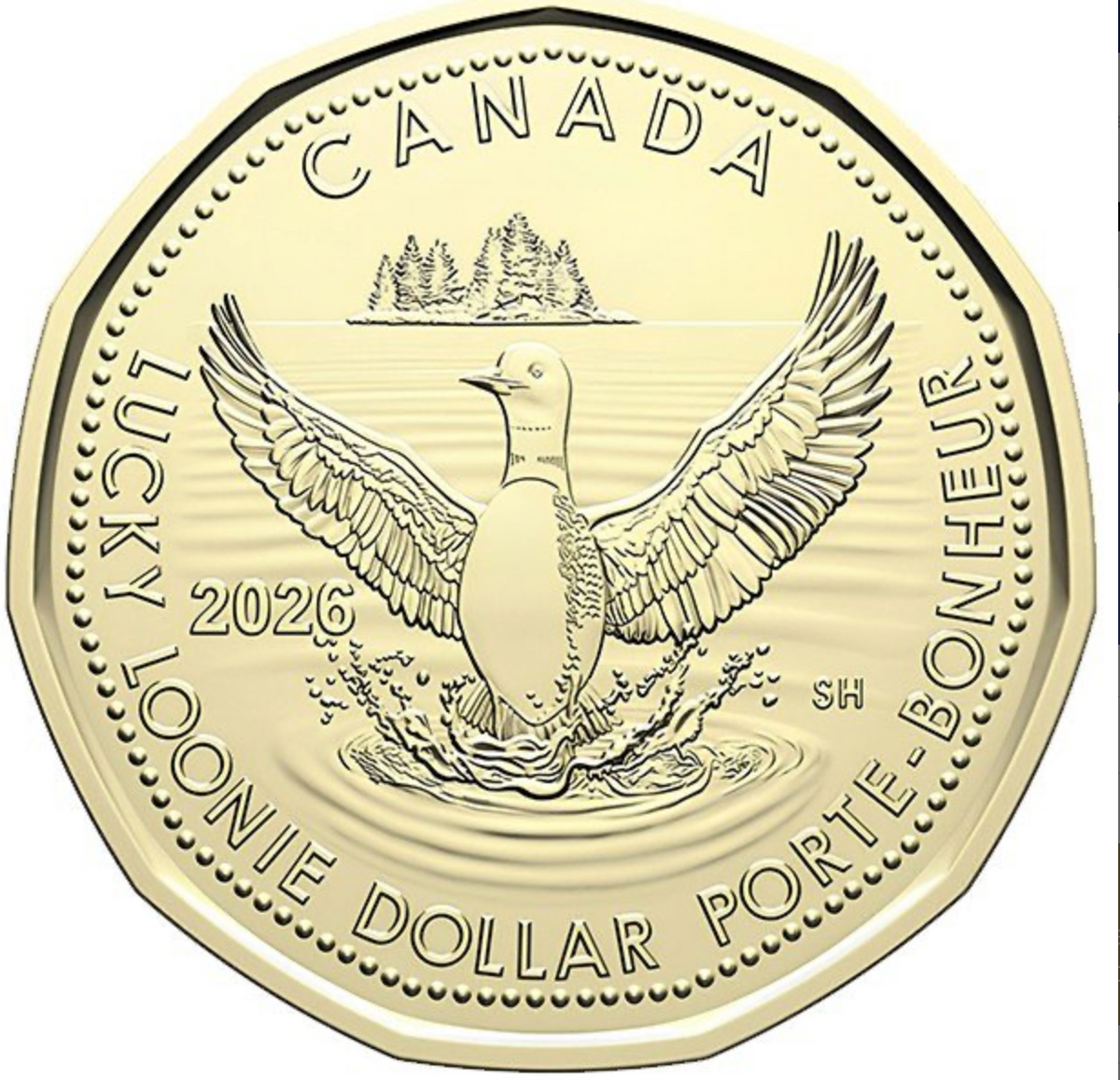 1 dólar Canadá 2026 "Feliz dólar canadiense" – NUMISBUR