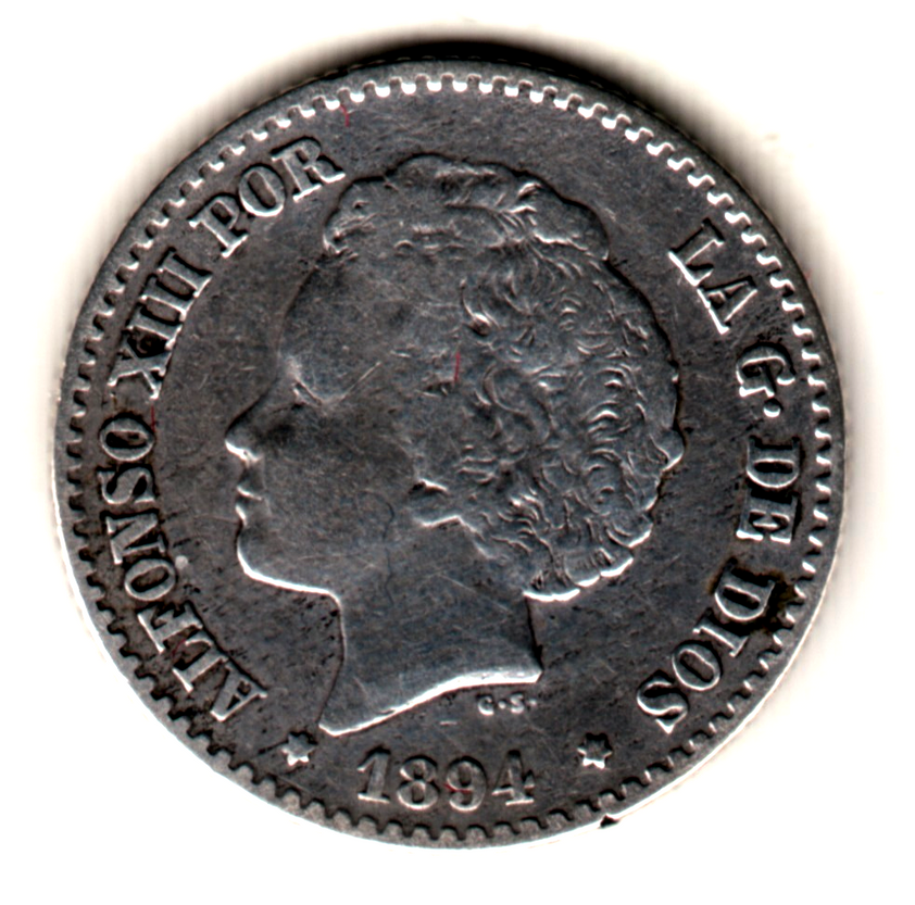 50 centimos ESPAÑA 1894 - Alfonso XIII *-* *4* PG.V – NUMISBUR