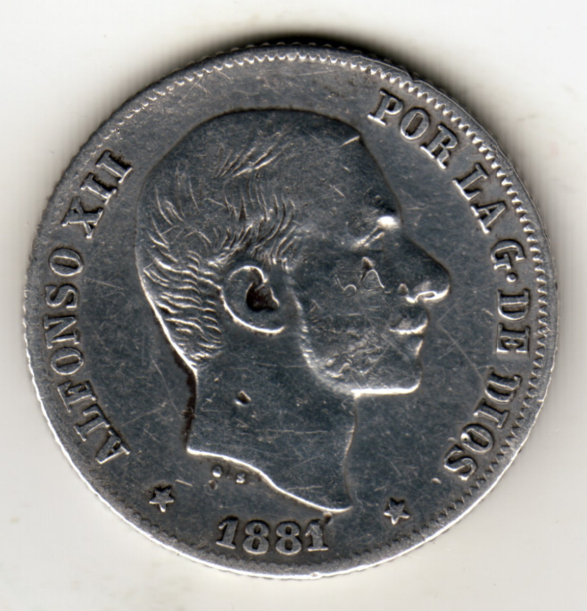 20 cents peso SPAIN 1884 - Alfonso XII MANILA #46 – NUMISBUR