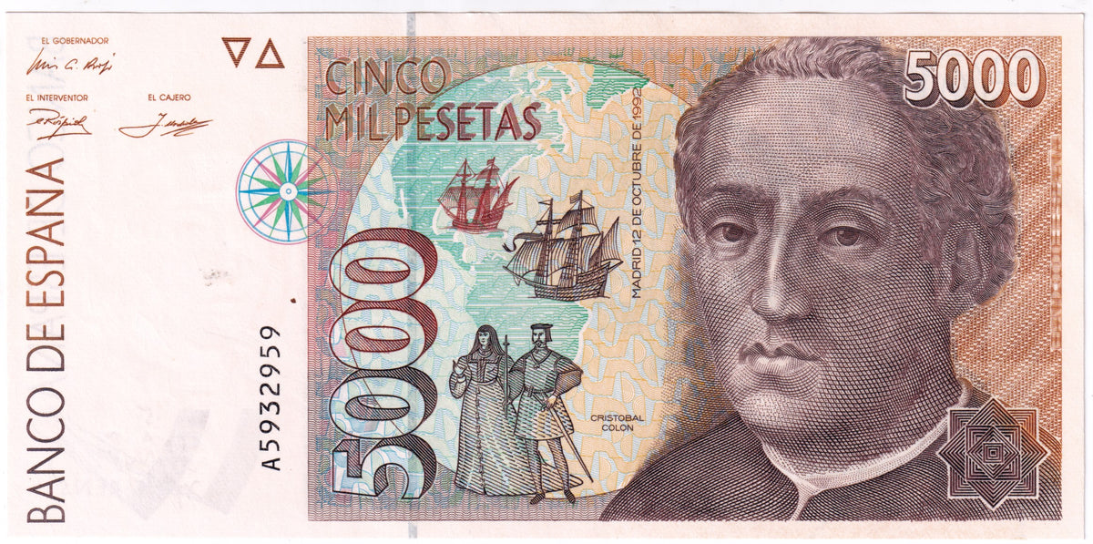 5000 pesetas SPAIN 1979 - WITHOUT SERIES G P-160a.1 S/C – NUMISBUR