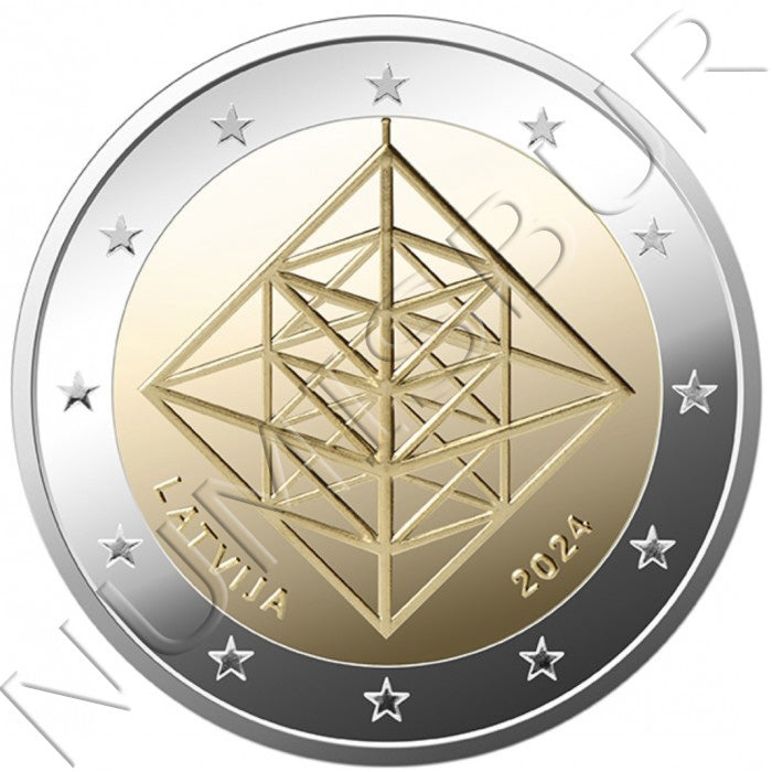 2 euros LETONIA 2024 - Himmeli Puzuris "Móvil de paja" – NUMISBUR